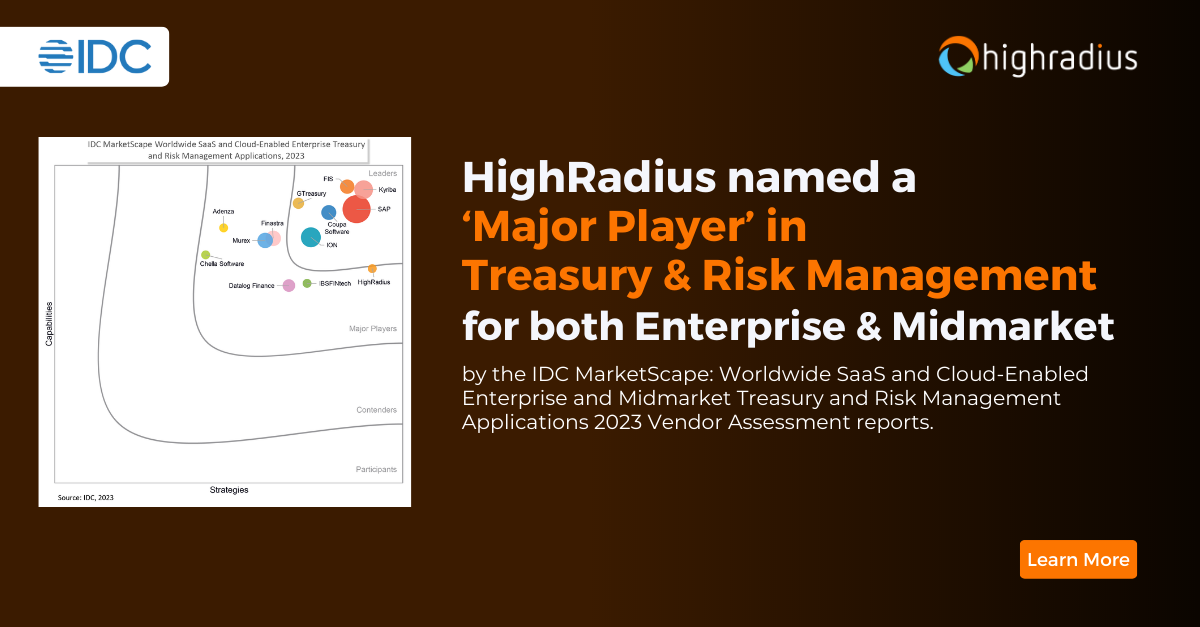 HighRadius Named as a Major Player for Treasury & Risk Management ...