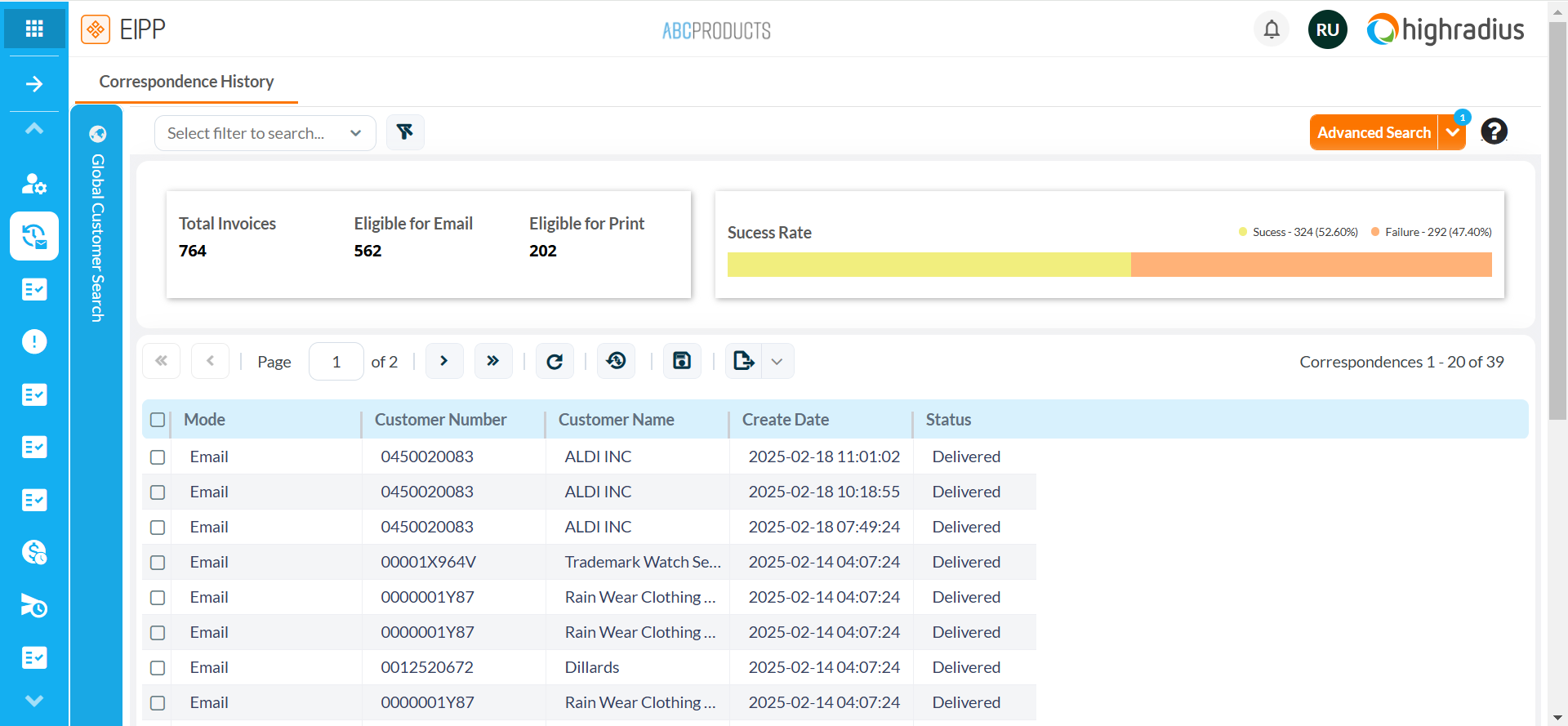 Email Invoice Delivery